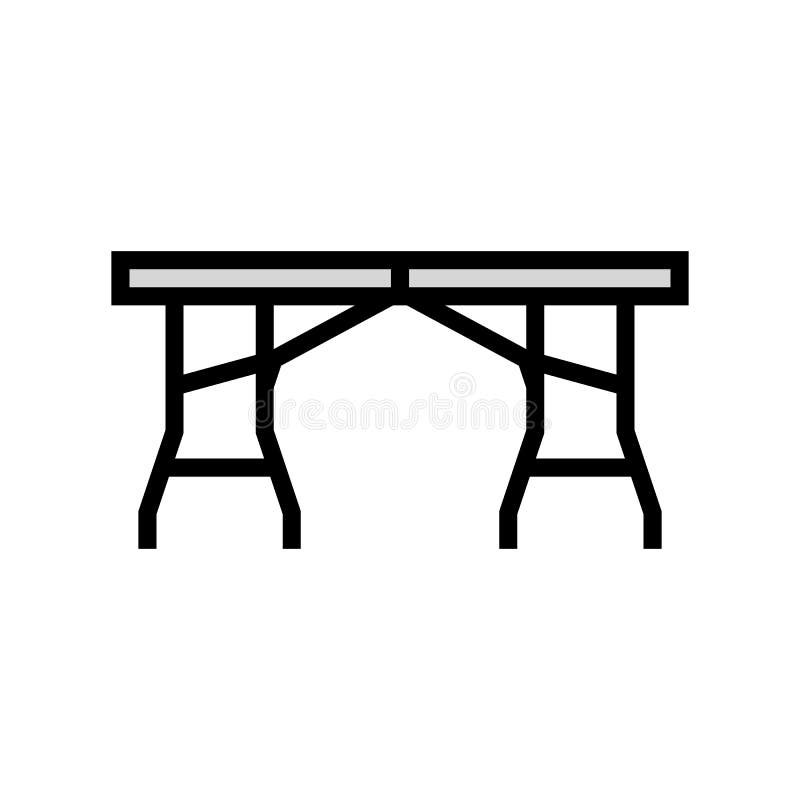 Folding Table Color Icon Vector Illustration Stock Vector ...