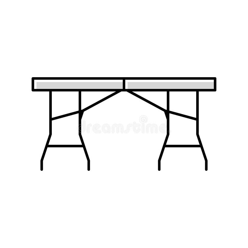 Folding Table Color Icon Vector Illustration Stock Vector ...