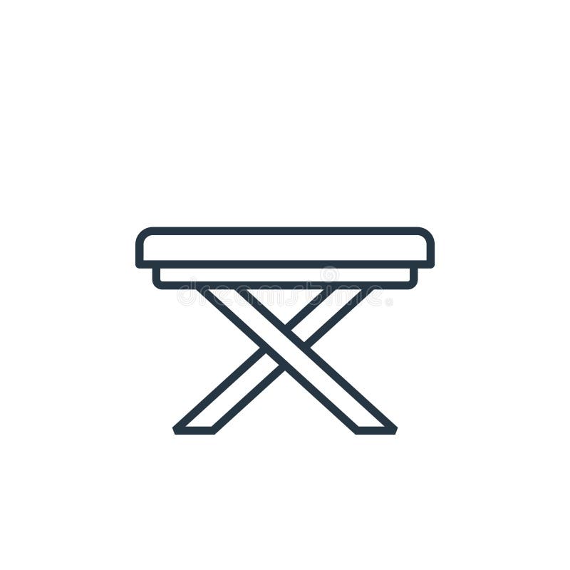 Folding Table Icon Vector from Furniture Concept. Thin Line ...