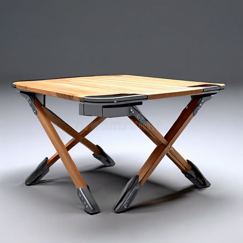 Folding Table a Table that Can Be Folded for Easy Storage and T Stock ...