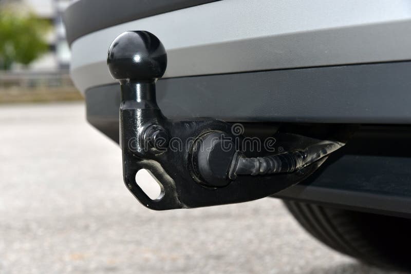 Trailer Towing Hitch on a Passenger Car Stock Image - Image of help ...