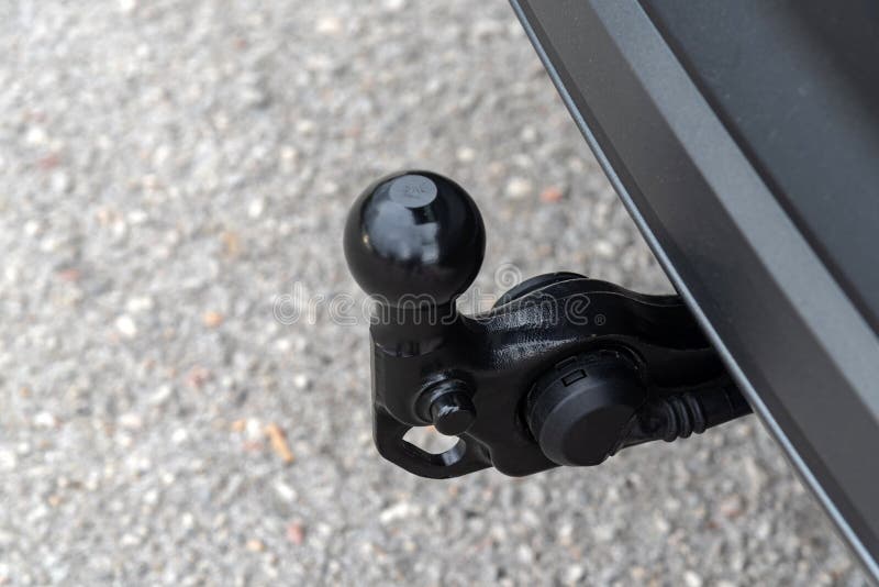 Trailer Towing Hitch on a Passenger Car Stock Image - Image of street ...