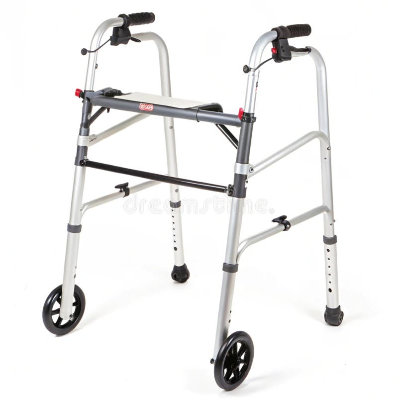 Folding Walker for Elderly Mobility Stock Illustration - Illustration ...