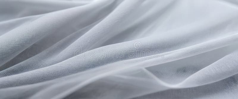 Folds of Ghostly Thin Silver Fabric Stock Illustration - Illustration ...