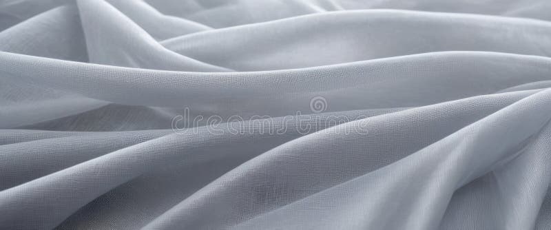 Folds of Ghostly Thin Silver Fabric Stock Illustration - Illustration ...