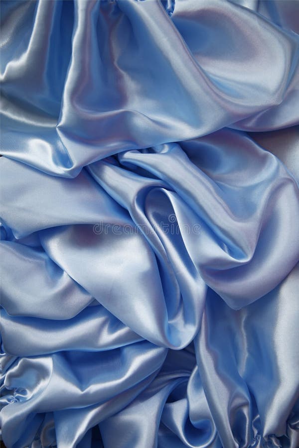 Folds of Silk Airy Light Blue Color, Top View Stock Image - Image of ...