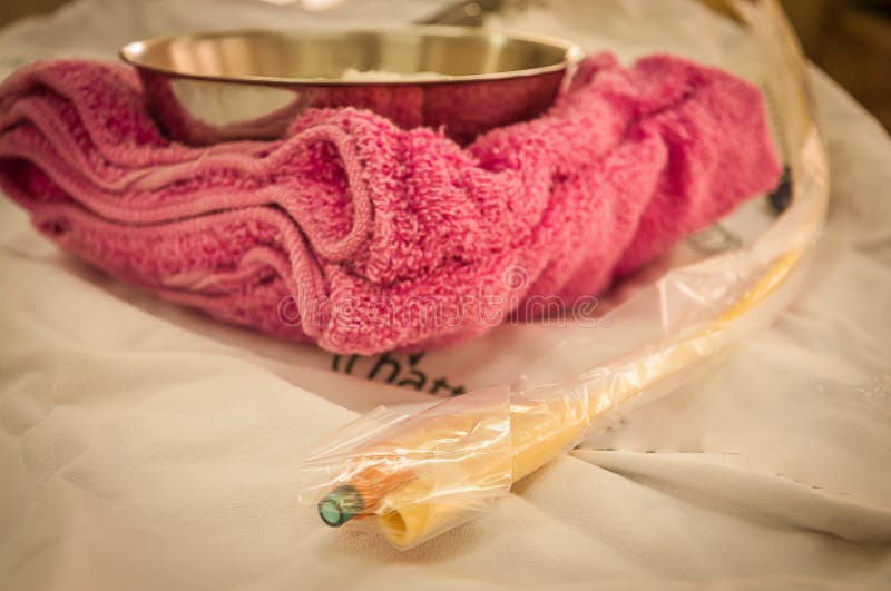 Foley Catheter and Sterile Fabric Stock Image - Image of nephrology ...