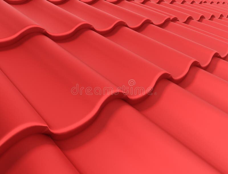 A Folha 3d Da Telha Do Metal Rende Isolado No Branco Ilustração Stock ...