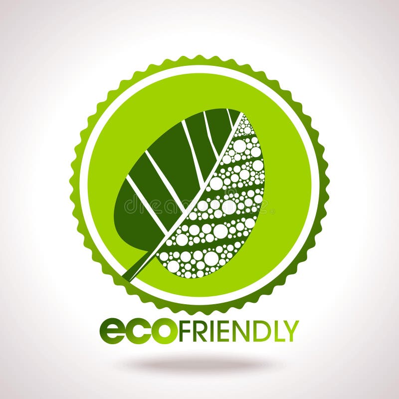 Folha Dos Lables De Eco No Círculo Ilustração do Vetor - Ilustração de ...