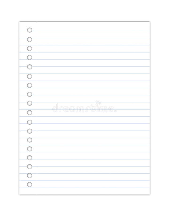 Folha de caderno em branco ilustração stock. Ilustração de lembre - 1962681