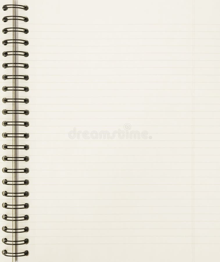 Folha em branco do caderno foto de stock. Imagem de pena - 577848