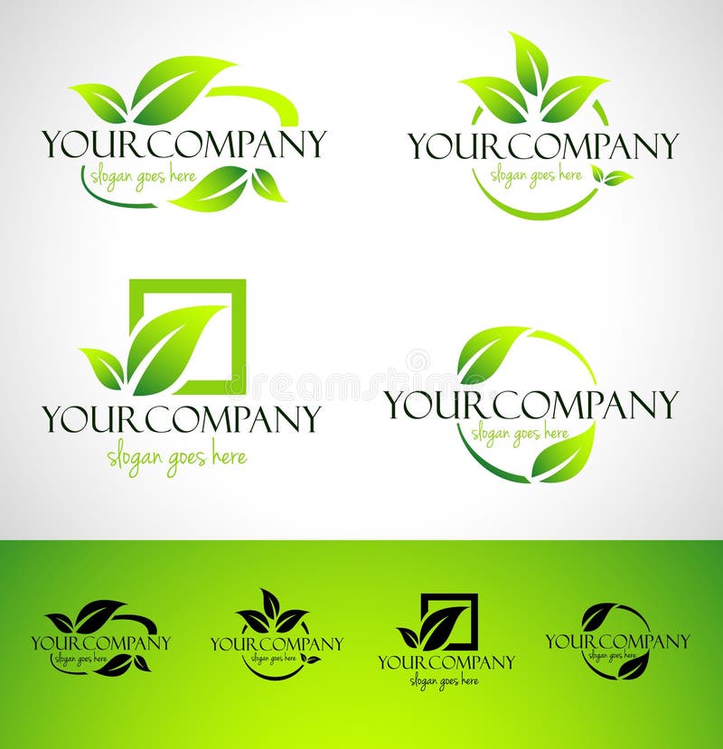 Ajuste o logotipo da folha ilustração do vetor. Ilustração de conceito ...