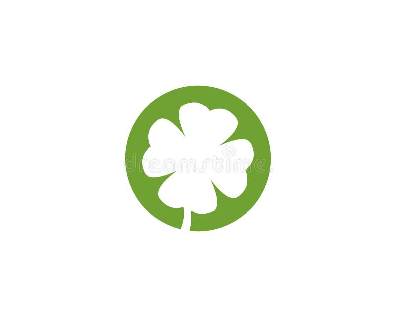 Folha Logo Template Do Trevo Ilustração do Vetor - Ilustração de feliz ...