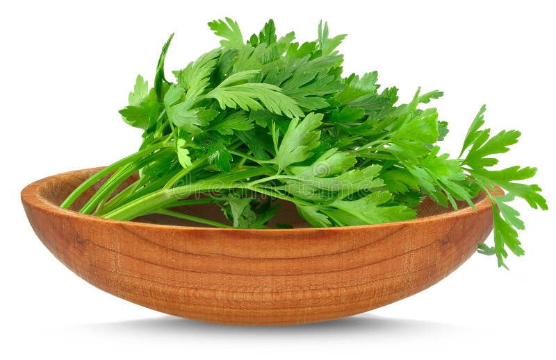 Folhas da salsa foto de stock. Imagem de alimento, branco - 43314314