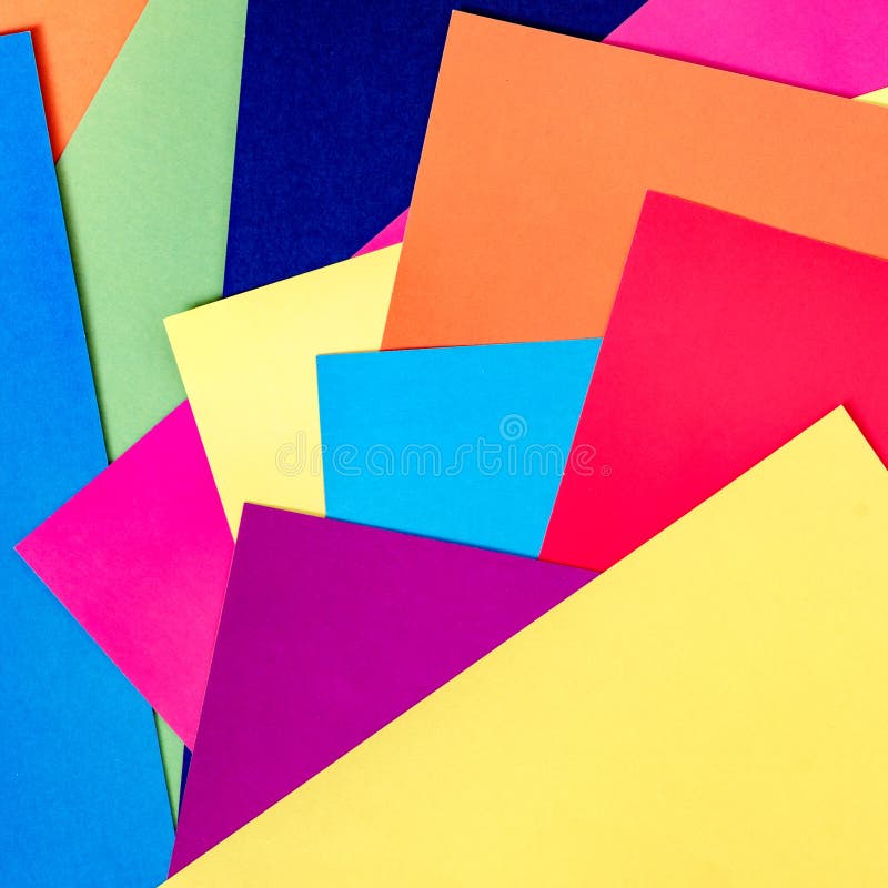 Folhas do papel colorido foto de stock. Imagem de creativo - 123995722
