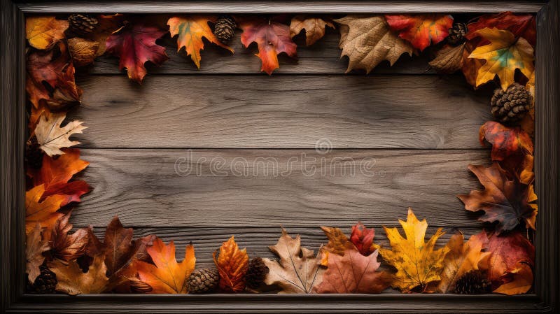 Foliage fall leaf border stock illustration. Illustration of fall ...