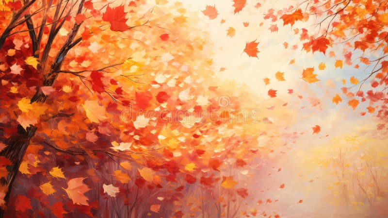 Foliage fall leaf falling stock illustration. Illustration of landscape ...