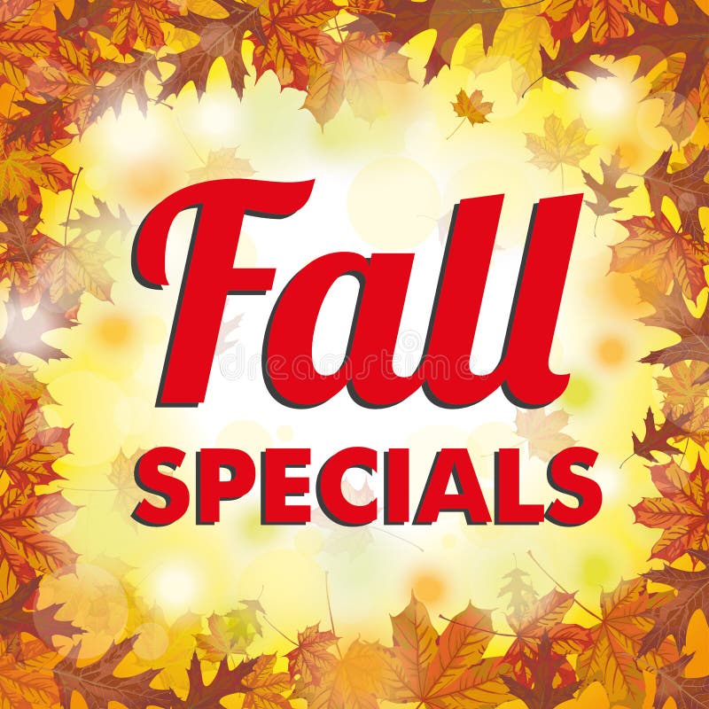 Foliage Fall Specials stock vector. Illustration of modern - 76319505
