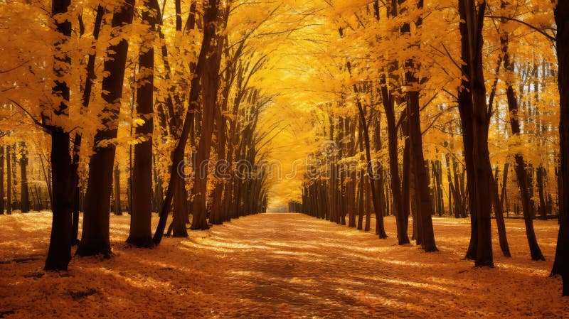 Foliage Fall Trees Background Stock Illustration - Illustration of ...