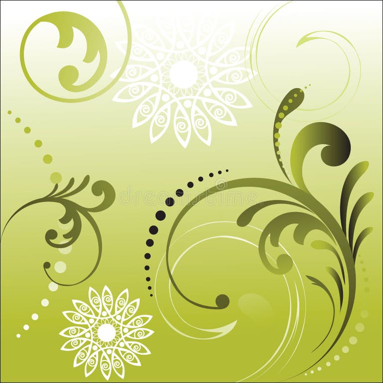 Flower Curly Shapes Stock Illustrations – 751 Flower Curly Shapes Stock ...