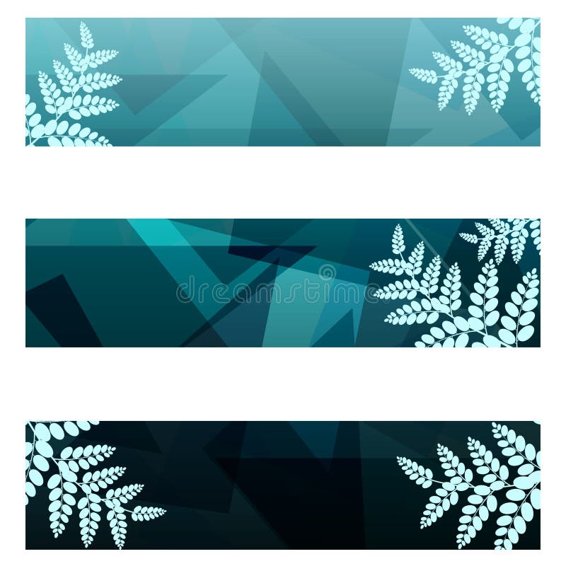 Foliage geometric banners stock vector. Illustration of ornamental ...