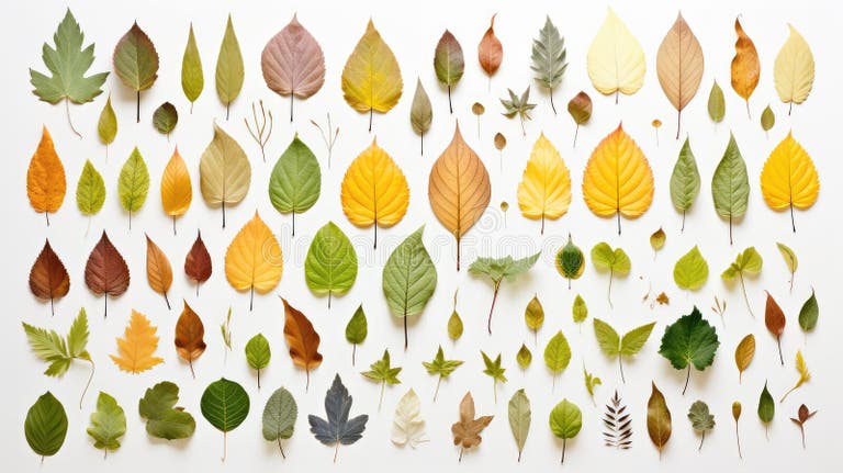 Foliage leaf chart stock illustration. Illustration of educational ...