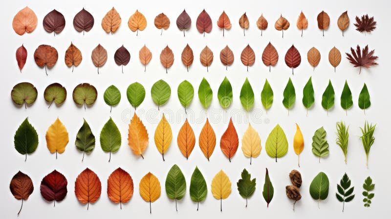 Foliage leaf chart stock illustration. Illustration of foliage - 374055378