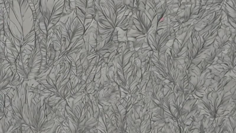 Foliage Line Art Drawing with Abstract Shape, Motion Stock Video ...