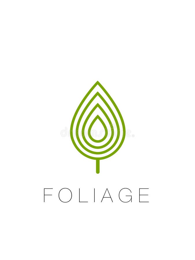 Foliage Logo on a White Background Stock Vector - Illustration of ...