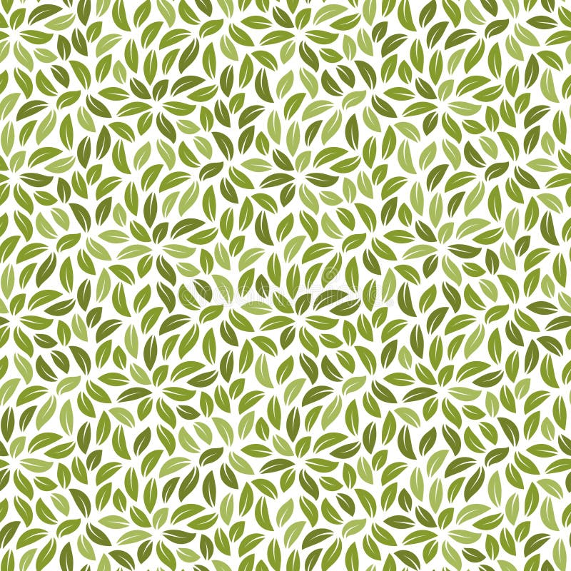Foliage Seamless Pattern. Vector Background with Leaves Stock Vector ...