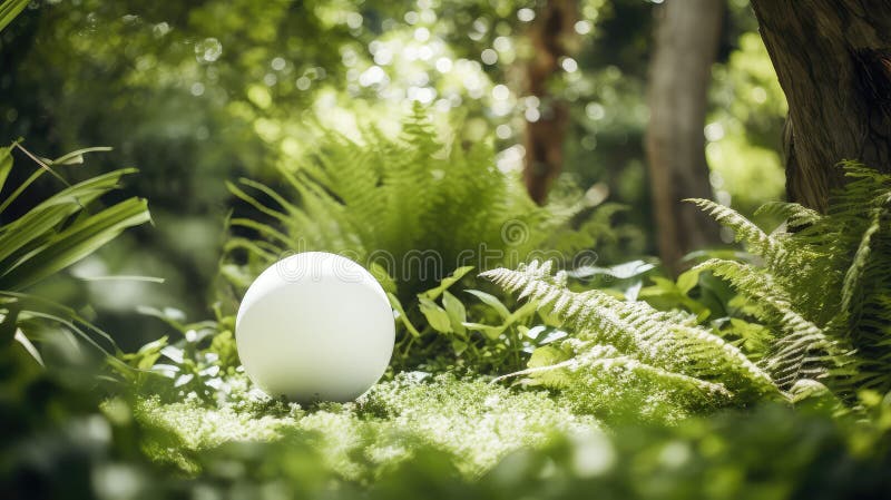 Foliage white sphere stock illustration. Illustration of white - 368706099