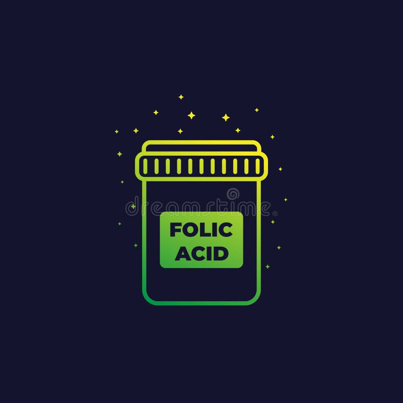 Folic acid icon, vector stock vector. Illustration of pill - 164675110