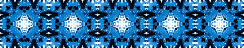 Folk Abstract Background. Mayan Blue Pattern. Blue Ornamental Pattern ...