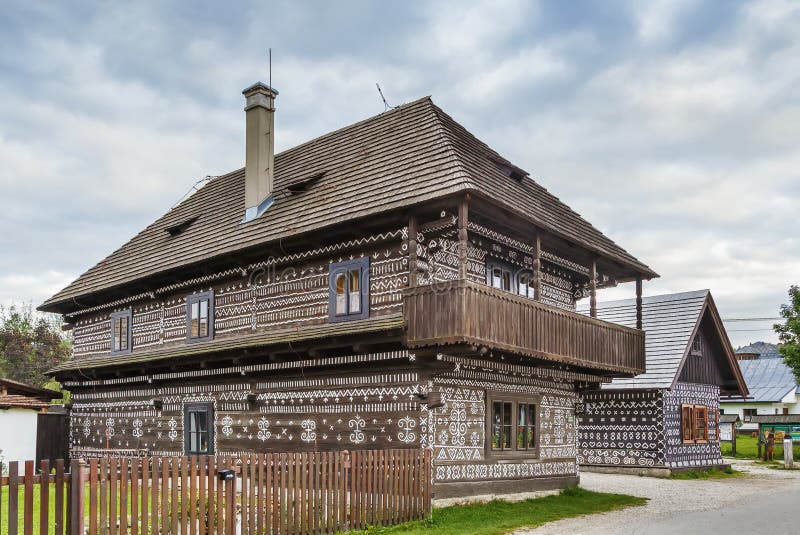 Cicmany, Slovakia. Old Wooden Houses In Slovakia Village Cicmany In ...