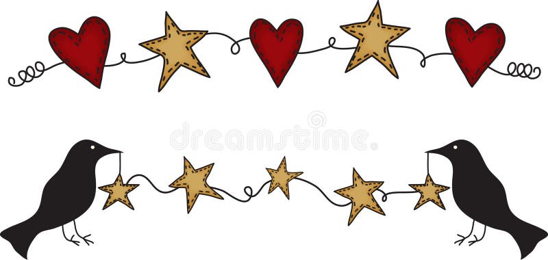 Folk Art Divider Elements stock vector. Illustration of crow - 16536448