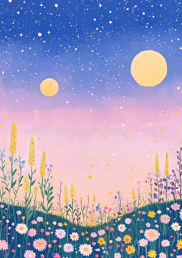 Folk Art Inspired Illustrations of Planets in Space with Bold Patterned ...