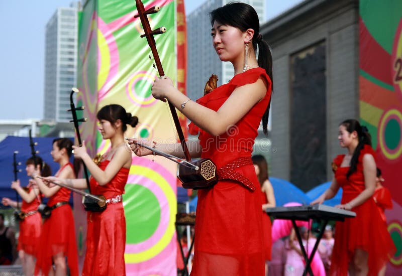 Folk concert of China editorial photo. Image of music - 5524186