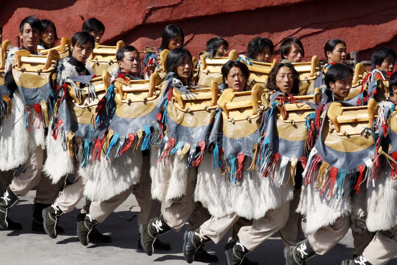 Yangko dance editorial stock image. Image of active, procession - 13126399
