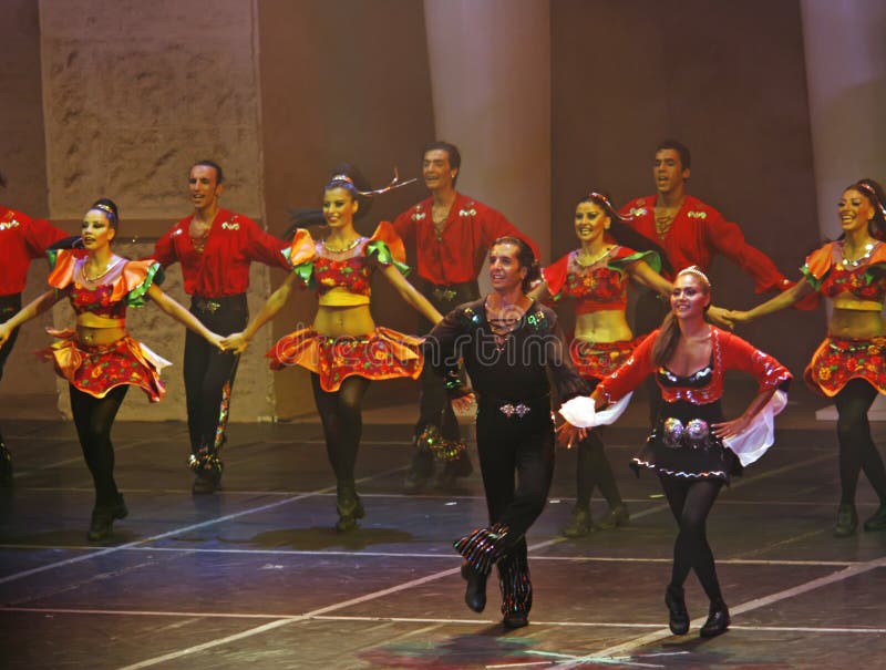 Folk dance show editorial stock image. Image of balet - 12332154