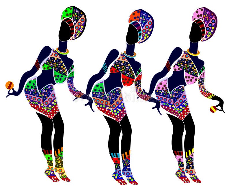 Folk dance stock vector. Illustration of black, grace - 13262121