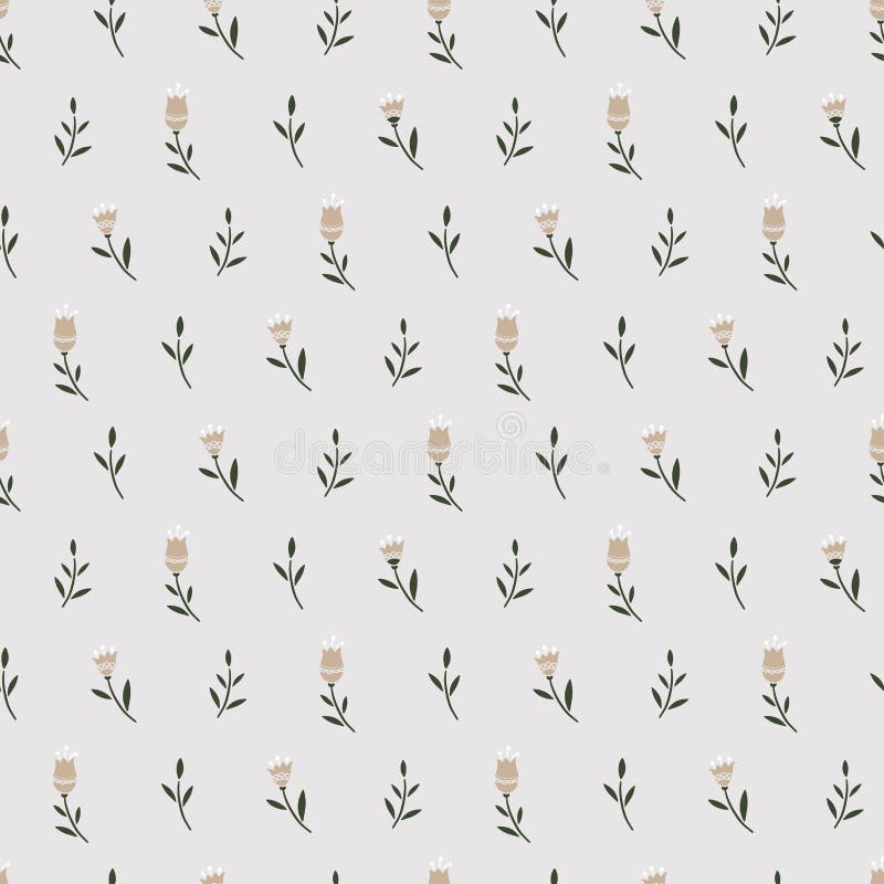 Folk Flowers Seamless Vector Repeating Background Colorful. Small ...