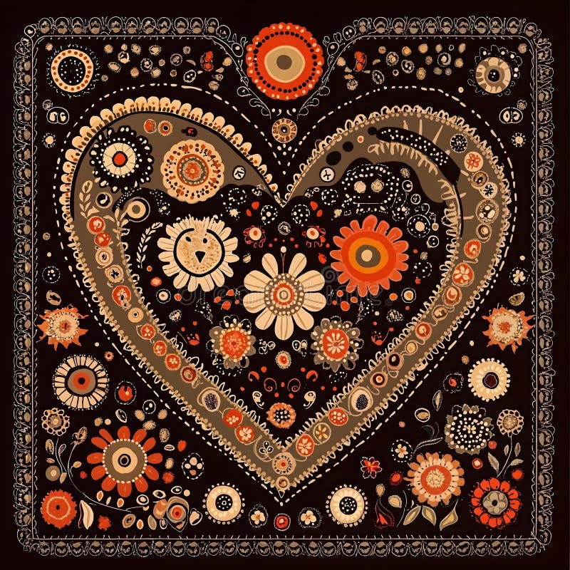 Folk Heart of Ancient Threadwork, Embroidered Love in Timeless Patterns ...