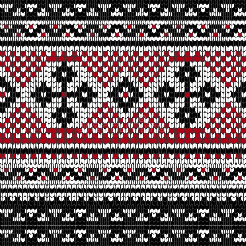 Folk Knitting Pattern with Cross Stock Illustration - Illustration of ...