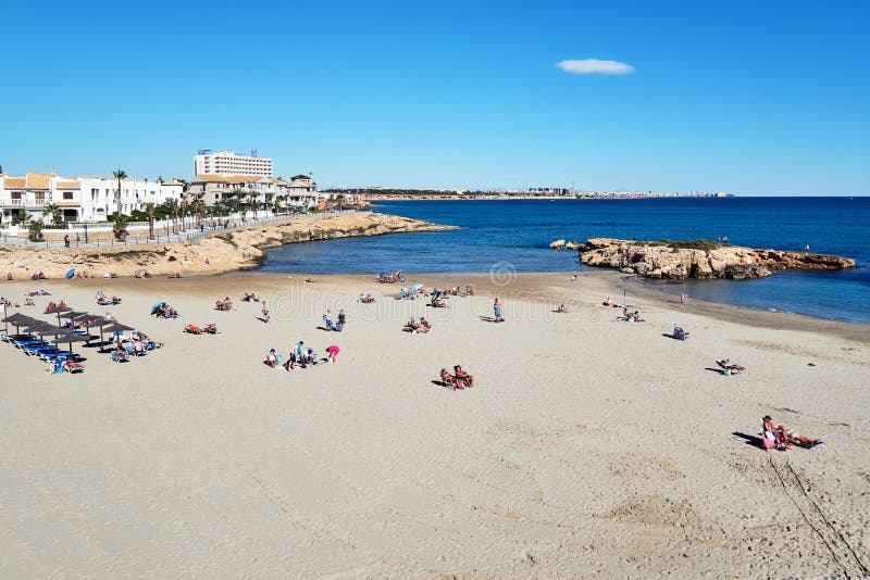 Cala De Cabo Cervera Strand Torrevieja Spanien Redaktionell Foto - Bild av lagun, costa: 120131430