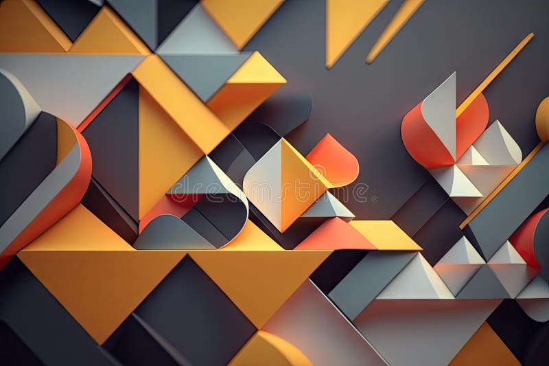 Folk Square with Many Different Lines Abstract Curved Shape Stock ...