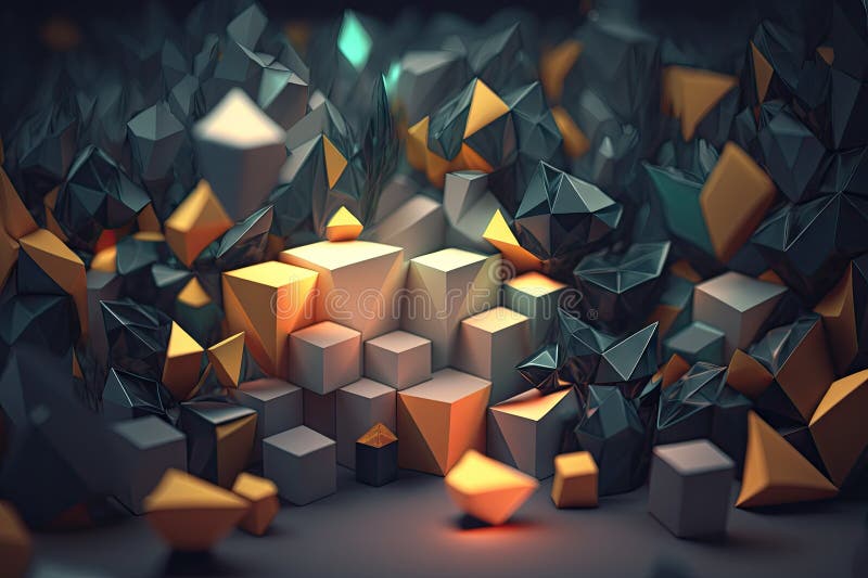 Folk Square with Many Different Lines Abstract Curved Shape Stock ...