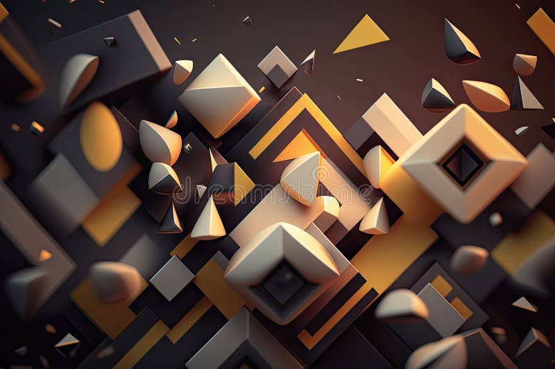 Folk Square with Many Different Lines Abstract Curved Shape Stock ...