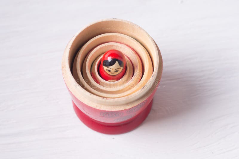 Folk Toy Called a Nesting Doll Embedded in the Uncovered Upper Layers ...