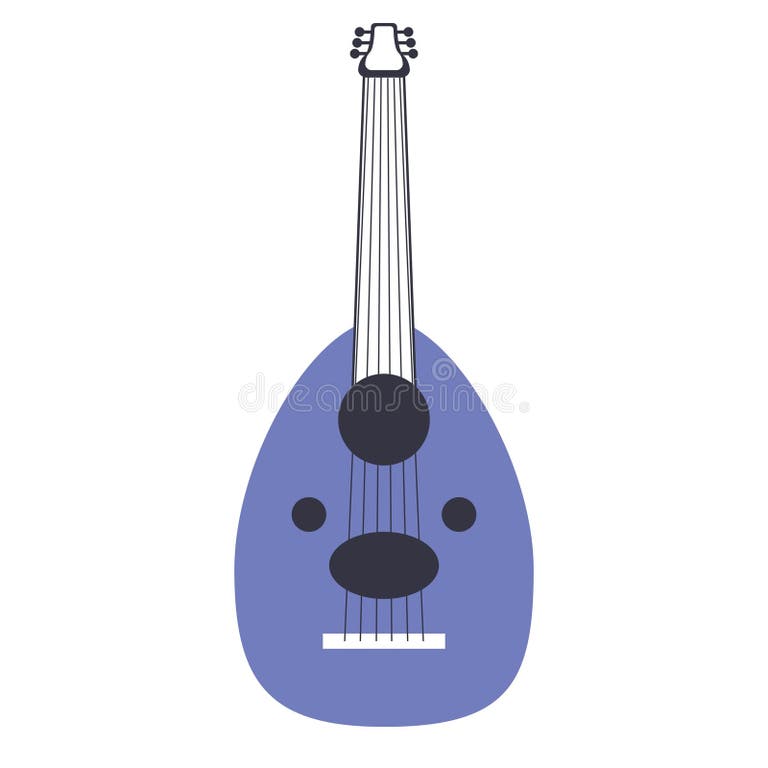 Folklore Musical Stringed Arabic Instrument Stock Vector - Illustration ...