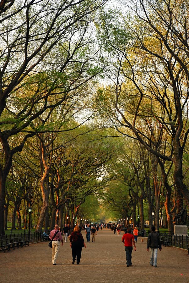 The Mall in Central Park on an Early Spring Day Editorial Image - Image ...